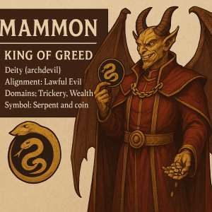 Mammon – The King of Greed (D&D Deity Profile) – Radically Happy